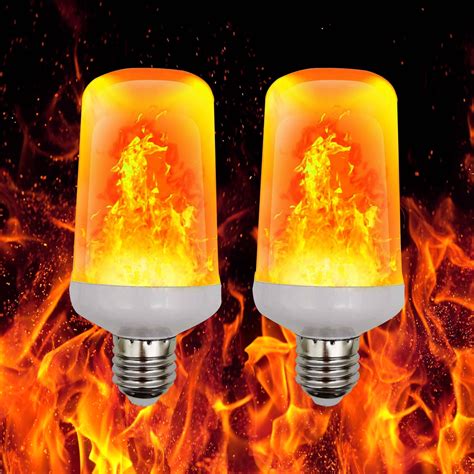 Elegantoss Pack Of 2 LED Fire Flame Effect Light Bulb Realistic