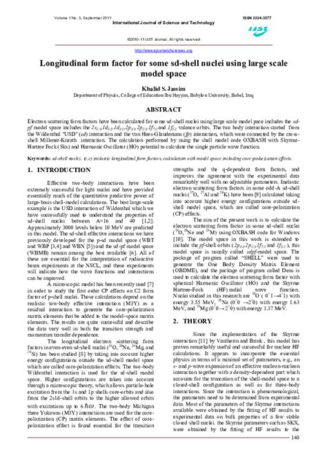 Pdf Longitudinal Form Factor For Some Sd Shell Nuclei Using Large Scale Model Space