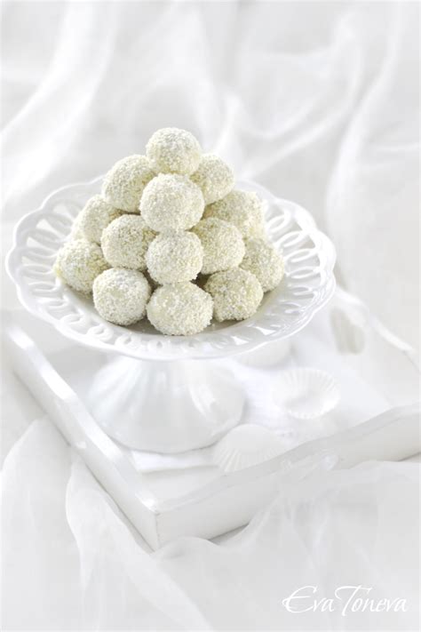 Трюфели с бял шоколад и шам фъстък