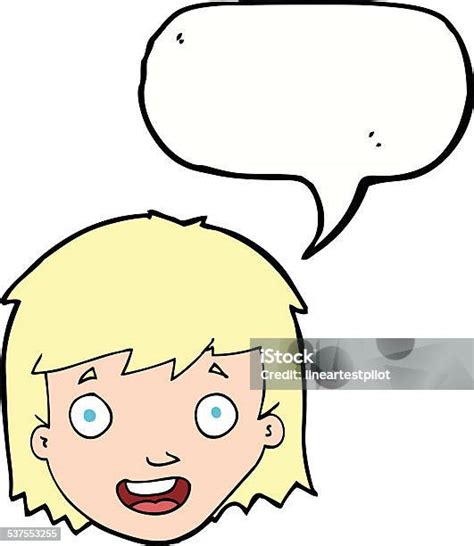 말풍선이 있는 즐거운 여성 얼굴 말풍선을 그리기에 대한 스톡 벡터 아트 및 기타 이미지 그리기 낙서 드로잉 놀라움