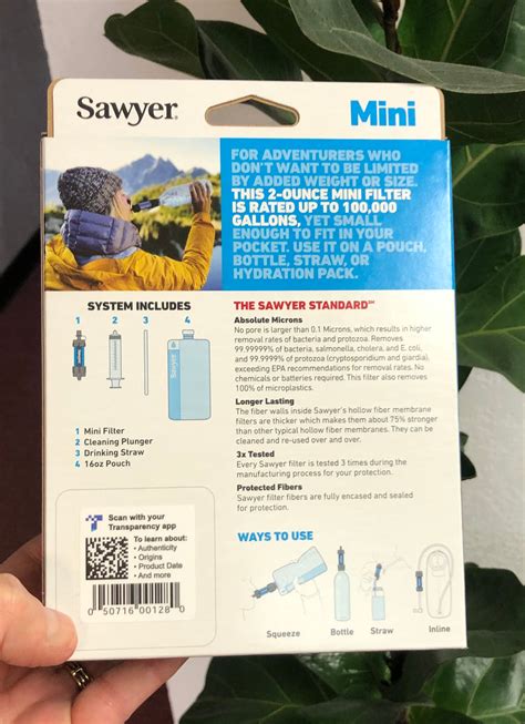Sawyer Mini Water Filtration System Superior Hiking Trail Association