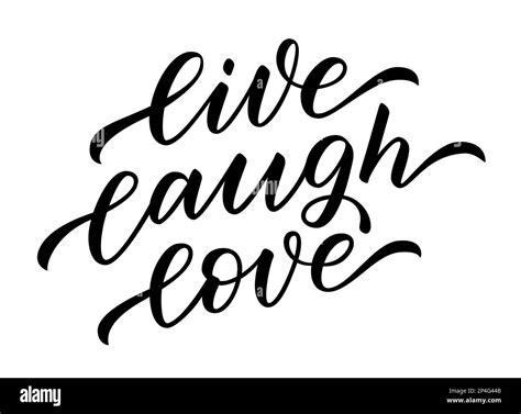 Live Laugh Love Motivation Quote Calligraphy Text Live Laugh Love Home Decor Vector