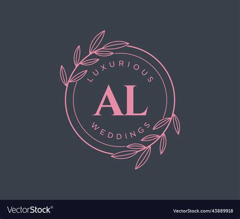 Al Initials Letter Wedding Monogram Logos Vector Image Al Initials Letter Wedding Monogram Logos Vector Image