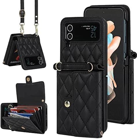 Amazon Com Xnxcevi Crossbody Wallet Case For Samsung Galaxy Z Flip With Rfid Blocking Card