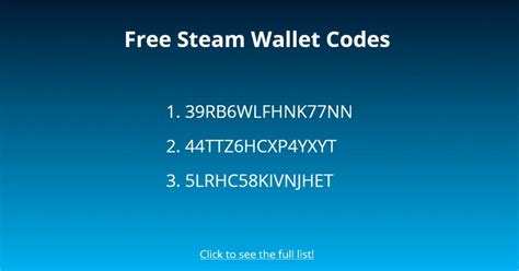 30 Free Steam Wallet Codes Followchain