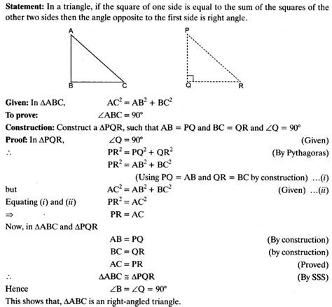 Important Questions For Class 10 Maths Chapter 6 Triangles
