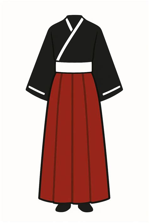 シンプルデザインの黒い巫女服｜ai百科「シンテリ」で調べる語句・イラスト