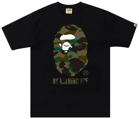 Buy Bape 1st Camo Side Big Ape Head Tee Blackgreen 1i80 110 010