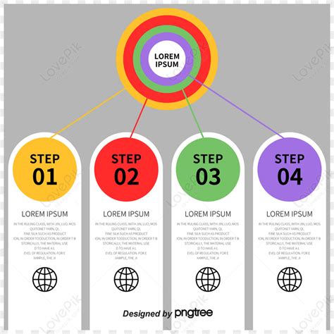 벡터 컬러 입체 고리 도표정보 도표 Png 일러스트 무료 다운로드 Lovepik