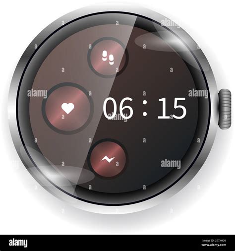 A Vector Illustration Of A Smartwatch User Interface Displaying Fitness