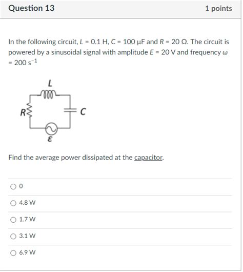 Solved Question Points In The Following Circuit L Chegg