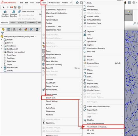Solidworks Sketch Tool Check Sketch For Feature Trimech Store