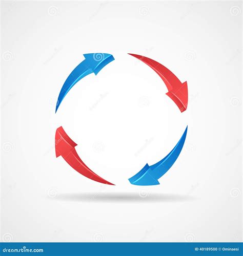 Cycle Update Symbol 3d Abstract Arrows Icon Design Template Vector Illustration Stock Vector