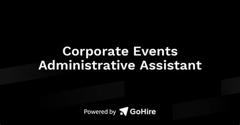 Corporate Events Administrative Assistant At Dineamic Hospitality