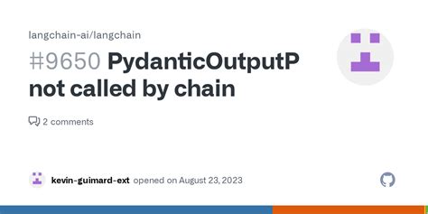 Pydanticoutputparser Not Called By Chain · Issue 9650 · Langchain Ai