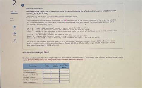 solved required information problem 10 2b algo record