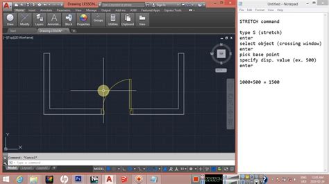 Autocad STRETCH Command YouTube