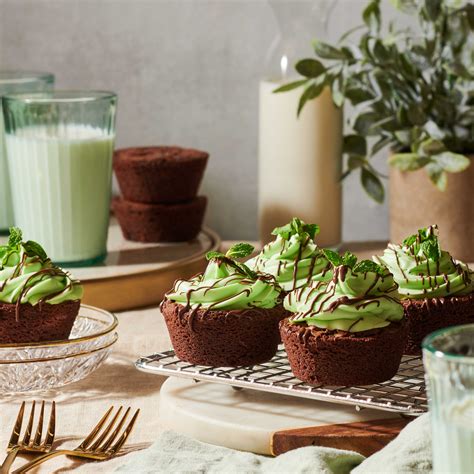 Mint Chocolate Brownie Cups Cooking Panda