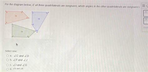Solved For The Diagram Below If All Three Quadrilaterals Are