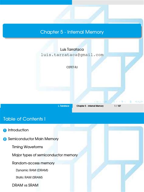 Chapter5 Internalmemory Pdf Random Access Memory Dynamic Random