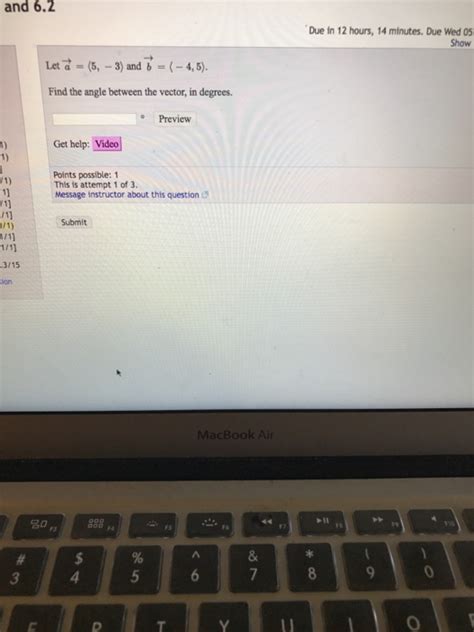 solved let a vector 5 3 and b vector 4 5 find