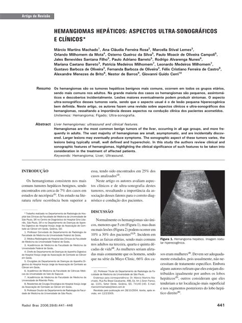 Pdf Liver Hemangiomas Ultrasound And Clinical Features