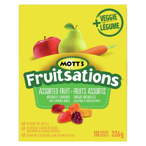 Motts Fruitsations Plus Veggie Fruit Flavored Snacks Assorted Fruit