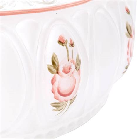 Aladdin Pink Rose Glass Oil Lamp Shade Lehmans