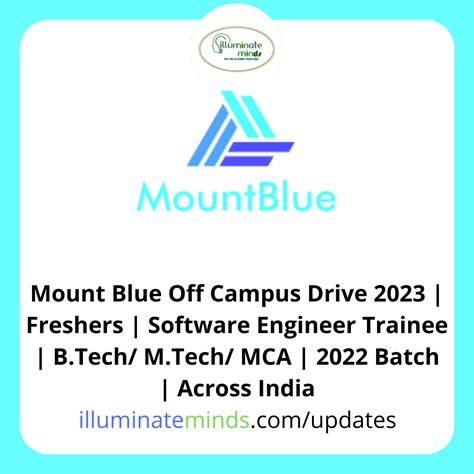Mount Blue Off Campus Drive Freshers Software Engineer Trainee