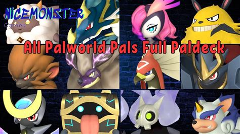 Palworld All Pals Full Paldeck Updated Palworld Youtube