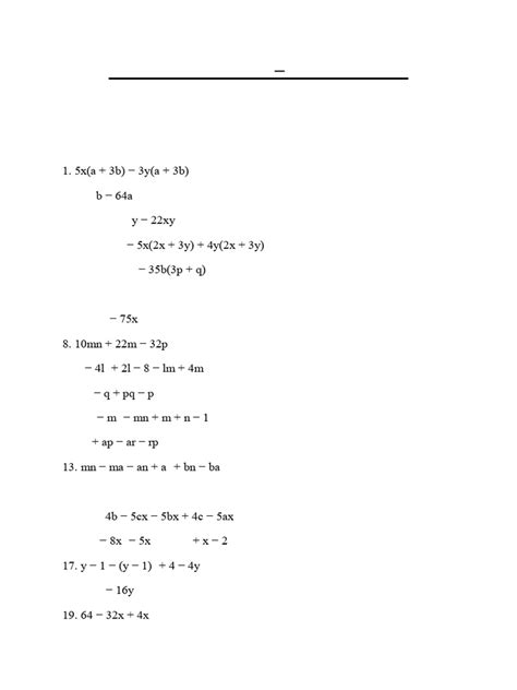 Important Questions On Factorisation Pdf