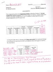 HW Answer Key Part Name AN WE R KEY Email ID Psu Edu ECON Dr Mandy Mandzik Fall