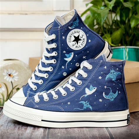 Custom Embroidered Converse High Tops Custom Converse Chuck Taylor