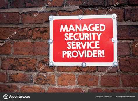 Handwriting Text Writing Managed Security Service Provider Concept