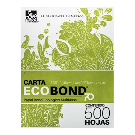 PAQUETE DE HOJAS DE PAPEL BOND BLANCAS COPAMEX ECOBOND 95 PORCIENTO