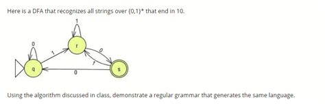 Solved Automata Theory Here Is A Dfa That Recognizes All