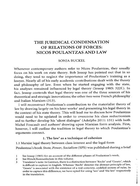 Buckel Poulantzas And Law Pdf