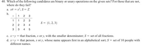 solved 40 which of the following candidates are binary or