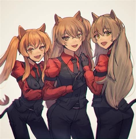 Ump40 Ump 45 And Ump9 As Cerberus From Helltaker Roleplay Characters