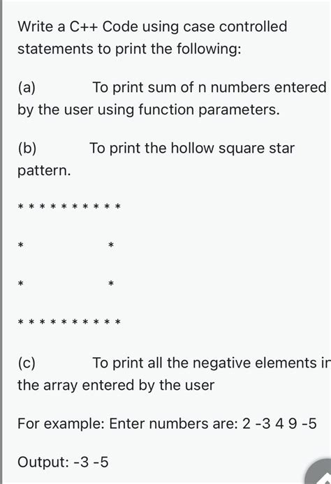 Solved Write A C Code Using Case Controlled Statements To