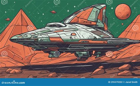 A Spaceship With A Triangular Shape And Angular Pointed Wings
