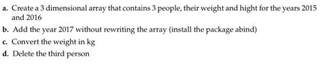 A Create A 3 Dimensional Array That Contains 3