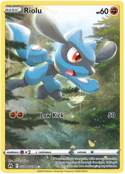 Riolu Crown Zenith Galarian Gallery Gg26 Pokemon Card