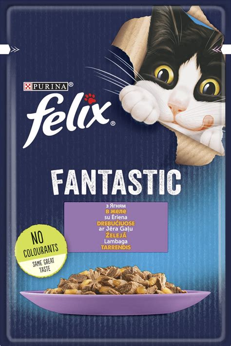 Felix Fantastic паучи для кошек 85г * 26 шт (ягненок в желе) - купить ...