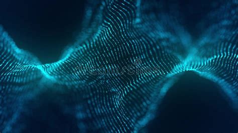 Futuristic Particle Wave Abstract Technology Background Big Data