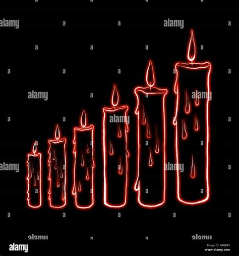 Sketch Step Candle Illustration Stock Photo Alamy