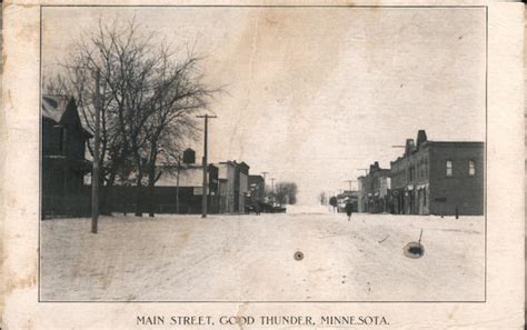 Main Street Good Thunder Mn Minnesota Postcard