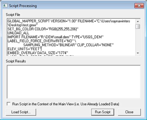 Run Script