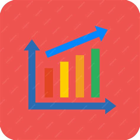 Premium Vector A Red Sign With A Graph That Says Graph