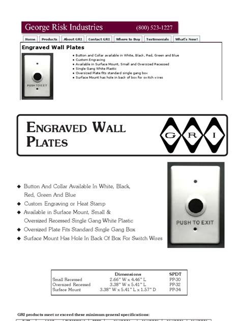 Gri Pp30 Data Sheet Pdf Switch Equipment